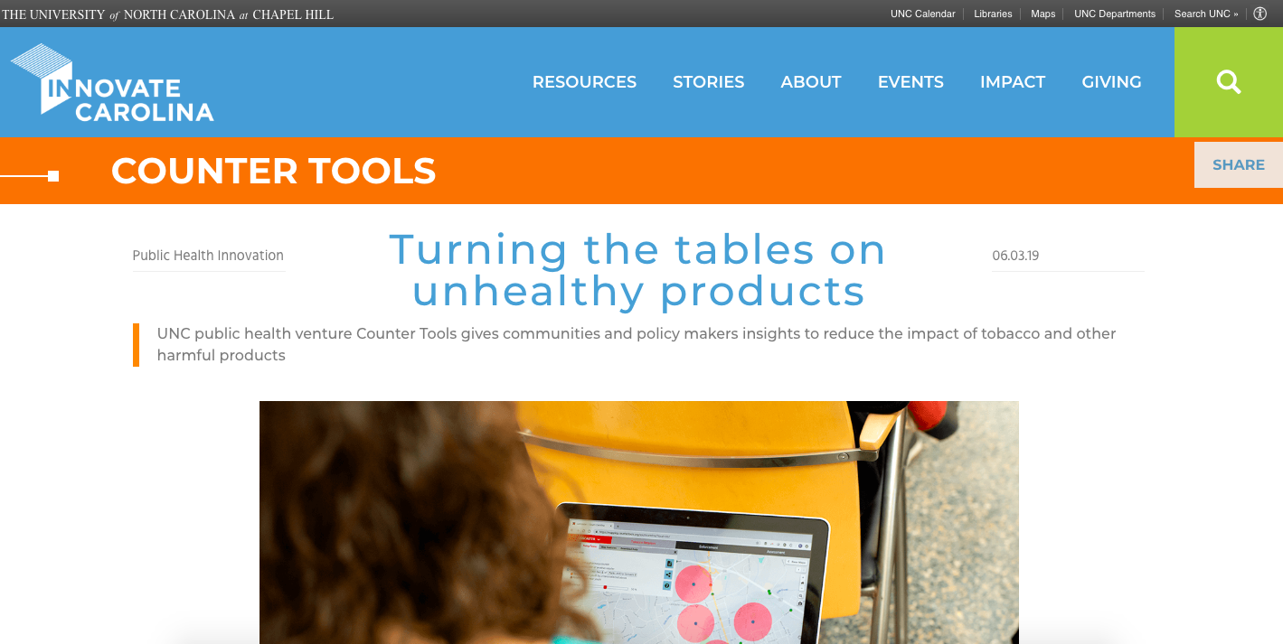 Counter Tools featured in Innovate Carolina’s newsletter! – Counter Tools